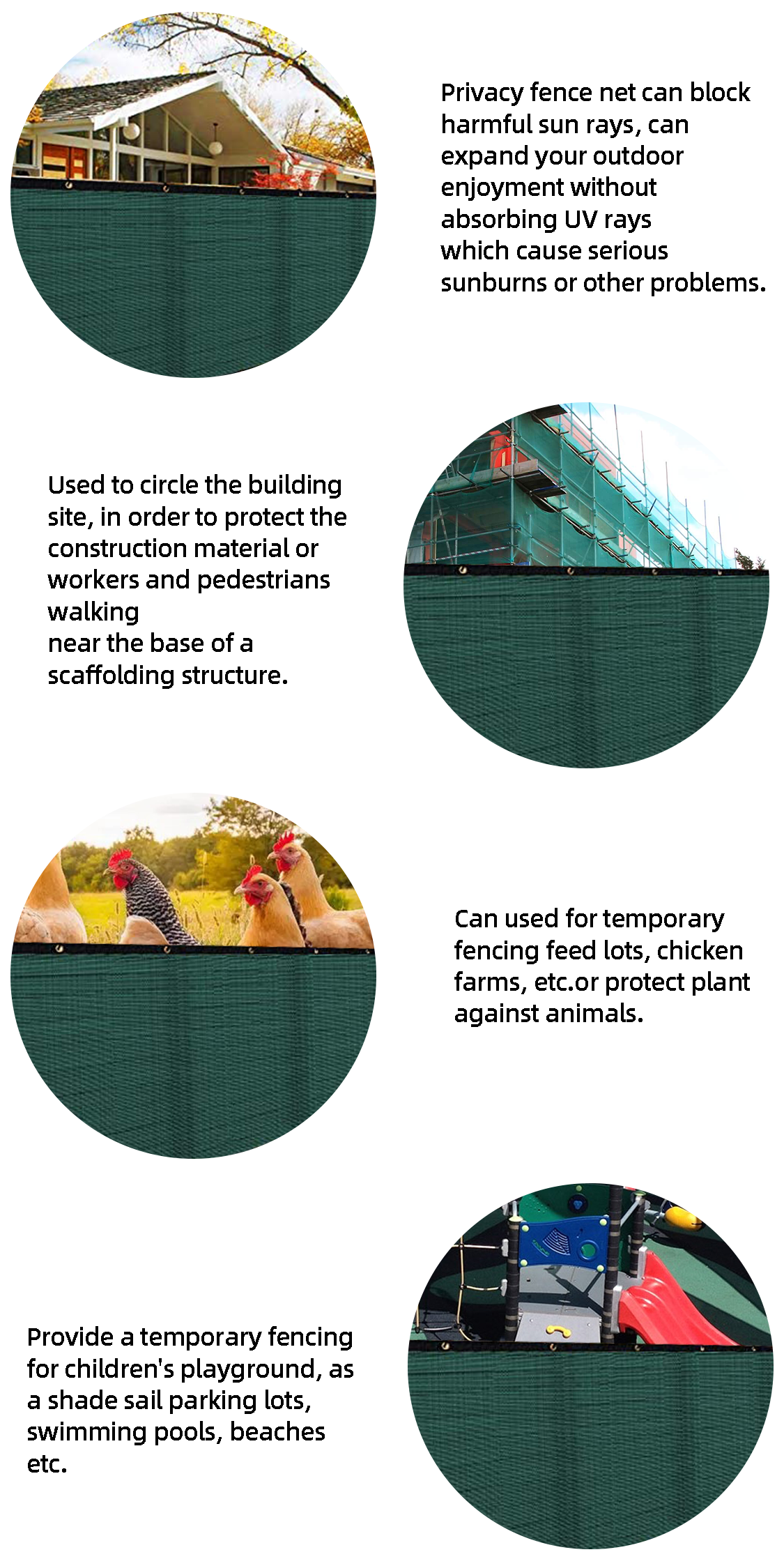 HDPE Garden Windscreen Netting Privacy Screen Net from China ...