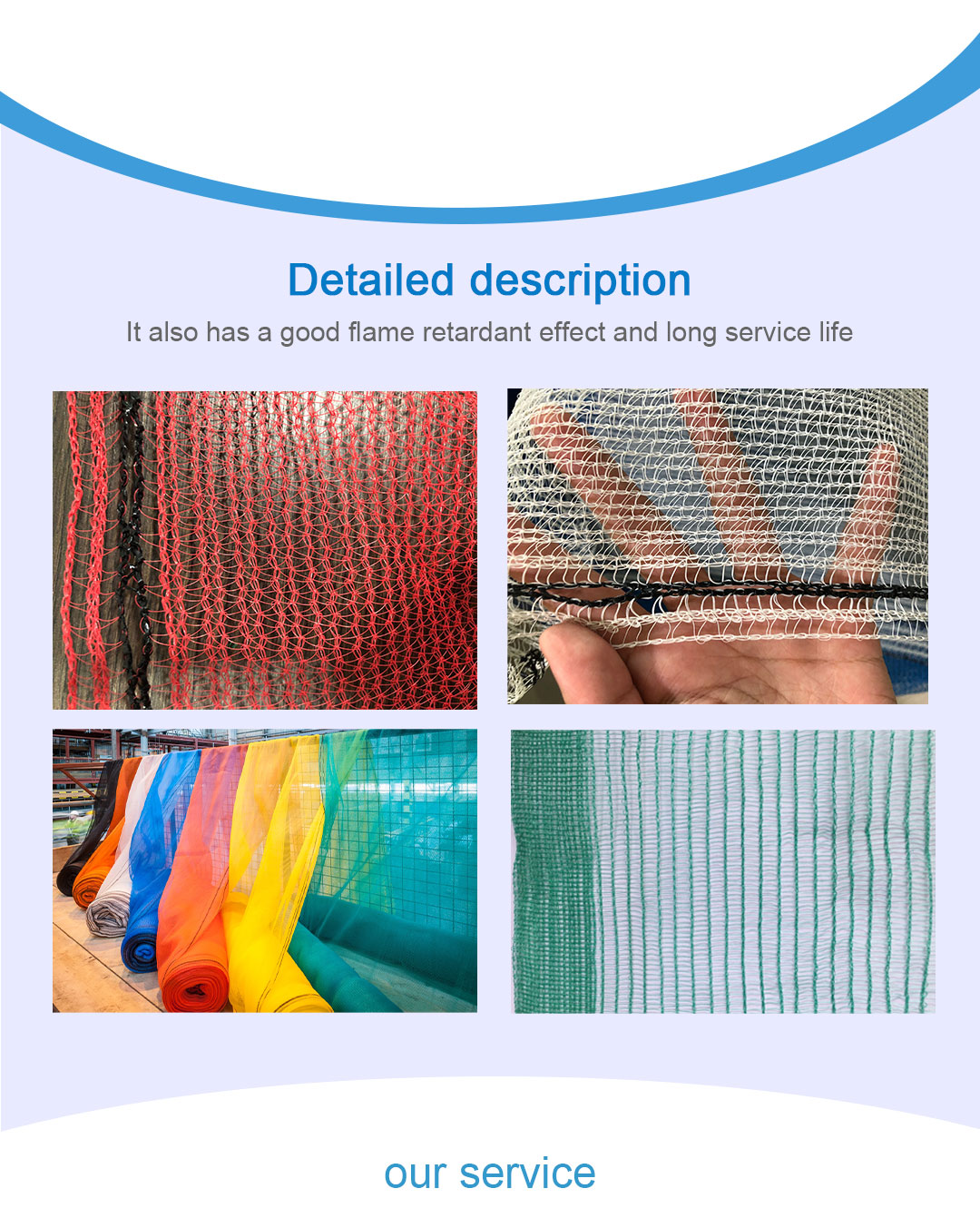 HDPE Material Scaffold Safety Netting Debris Netting Protection Safety Net