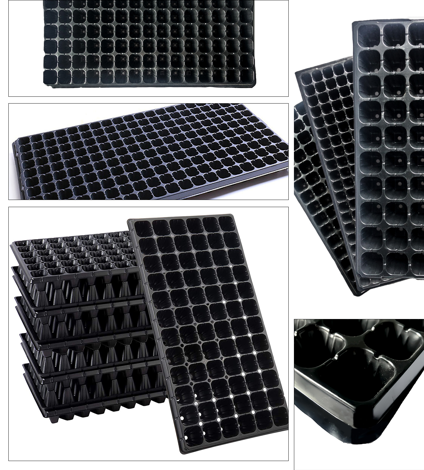 PVC Nursery Pot 200 Holes Seedling Starter Trays